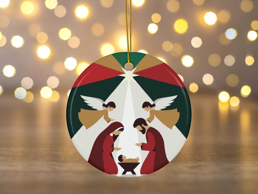 Nativity Christmas Ornament, Jesus Ornament, Christmas Ornament ...