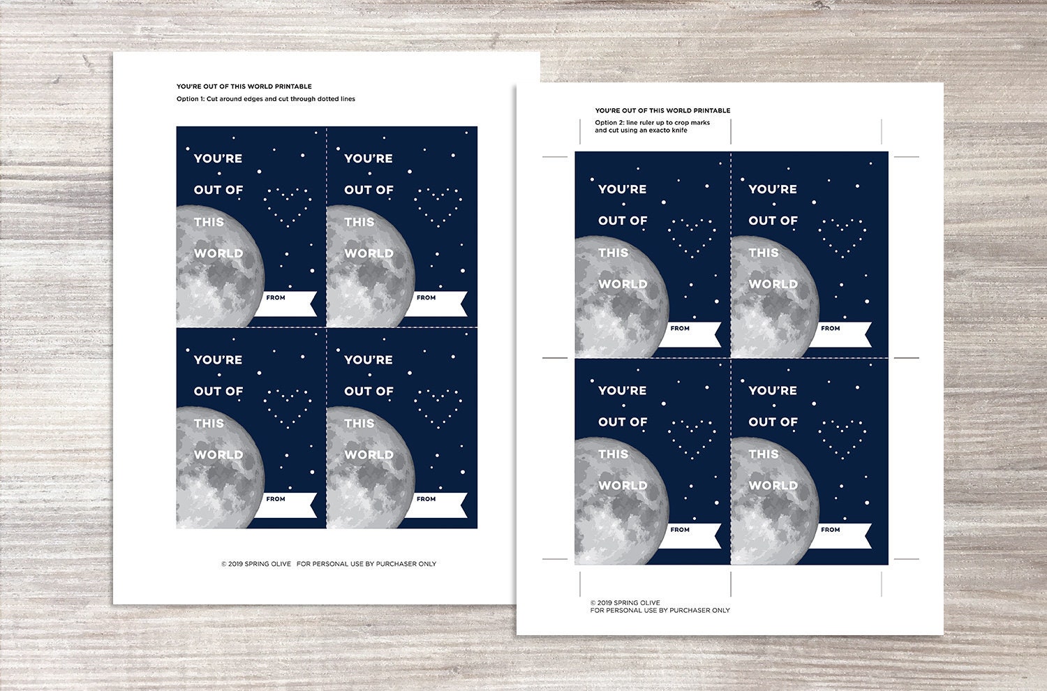 Space Valentine, Printable Valentine, Kids, Digital File, Class ...