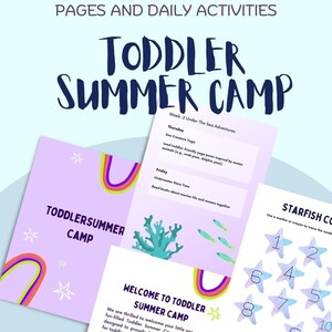 Preschool Summer Camp Activity Book & Day Planner L Toddler Worksheets ...