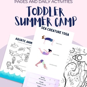 Preschool Summer Camp Activity Book & Day Planner L Toddler Worksheets ...