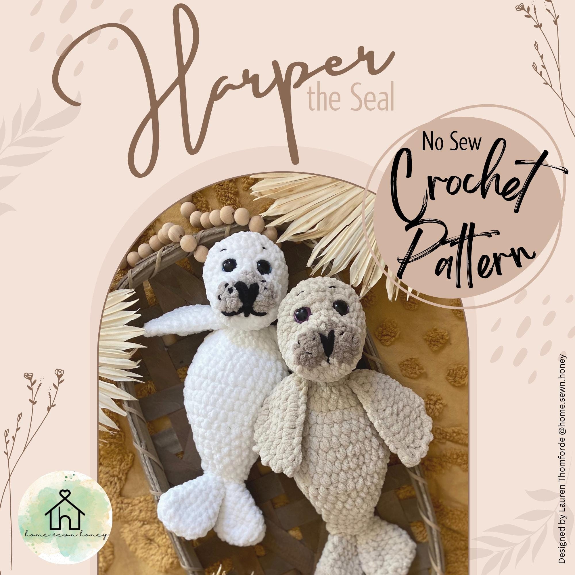 Harper the Seal Crochet Pattern | No Sew Crochet Pattern | Animal ...
