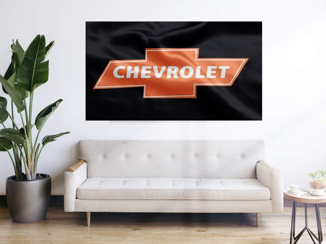 Chevrolet Logo Flag Car Flag Chevvy USA Car Flag 3x5 Feet 90 X 150 Cm ...