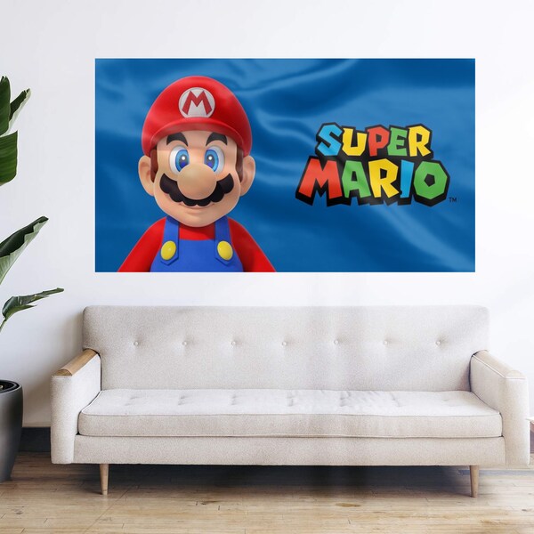 Mario Flag - Etsy