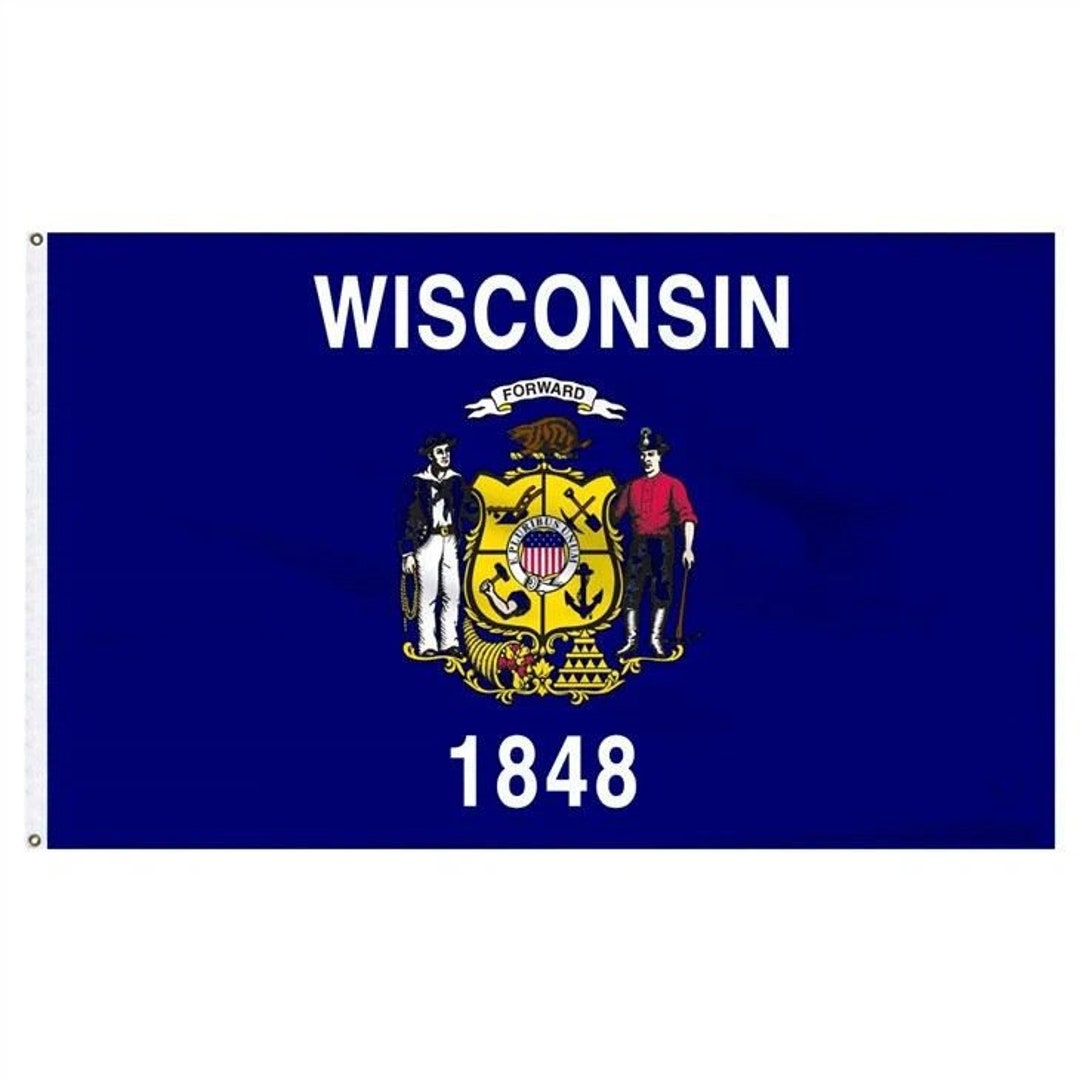 Wisconsin State Flag WI USA State Flag 3x5 Feet 90 X 150 Cm 3x5 6x4 ...