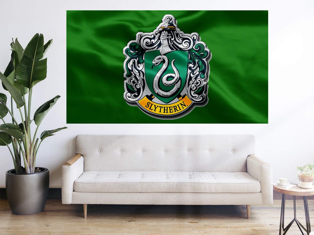 Slytherin Flag Harry Potter House Flag Quidditch House Game Harry ...
