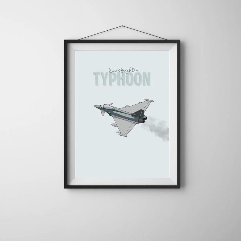 Eurofighter Typhoon Poster – Modern Aviation Wall Art - Etsy