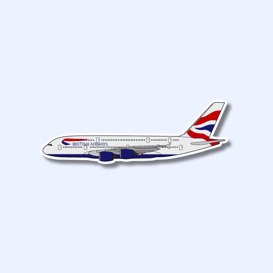 British Airways A380 Airbus Airplane Sticker | Glossy Aviation Decal - Etsy