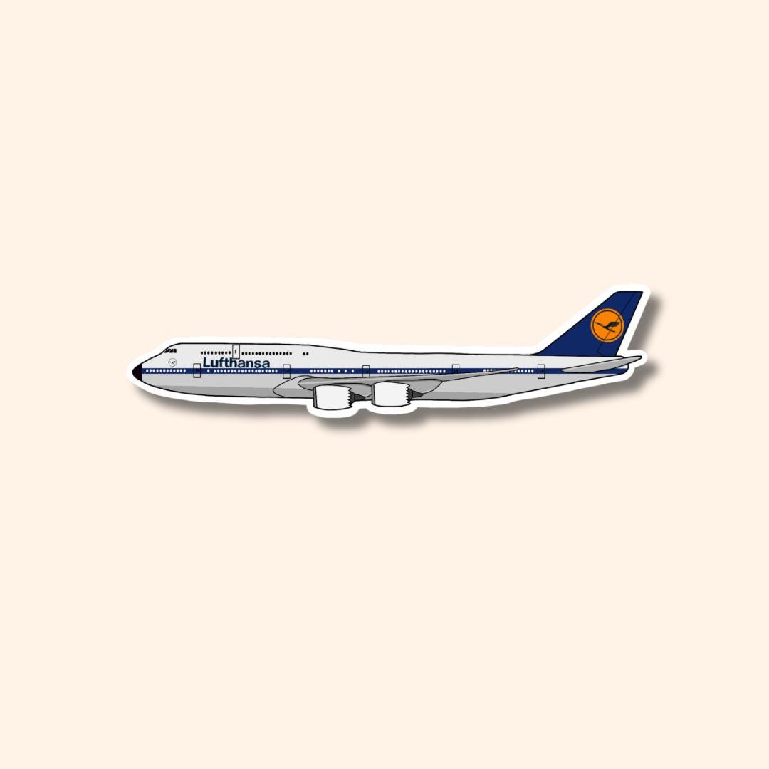 Lufthansa 747 Retro Livery Boeing Airplane Sticker | Glossy Aviation ...