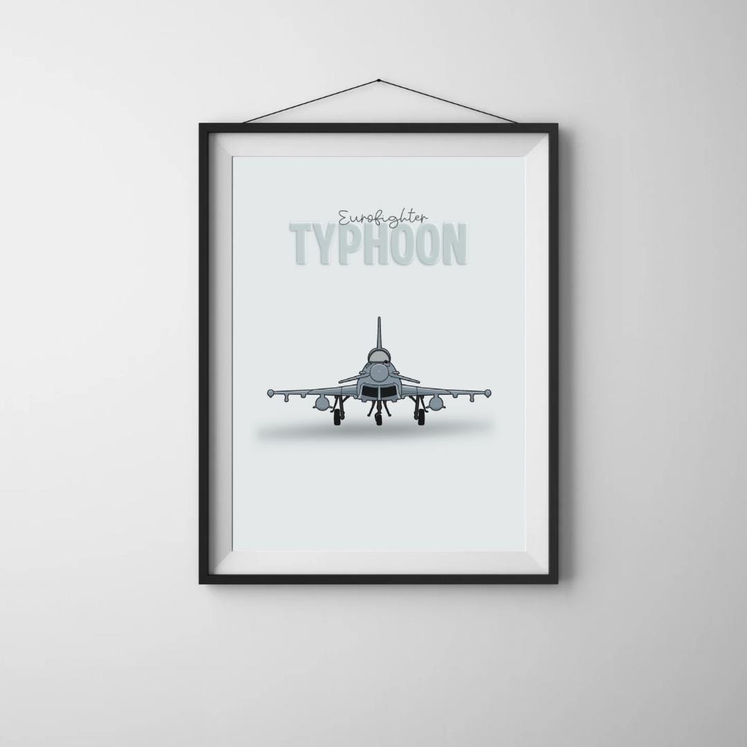 Eurofighter Typhoon Poster – A4 Aircraft Wall Art Print | Fighter Jet ...