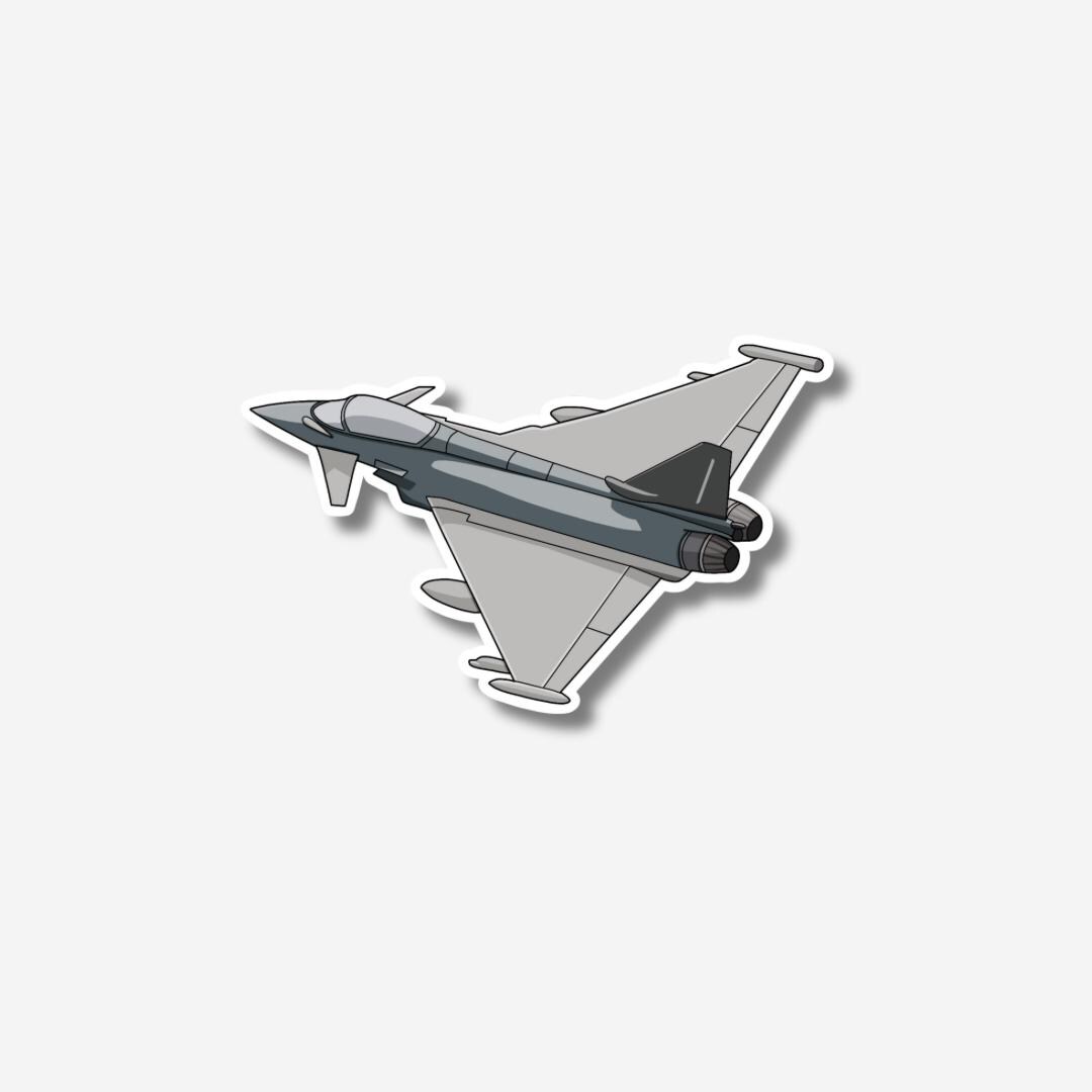 Eurofighter Typhoon Airplane Sticker, Military Sticker | Glossy ...