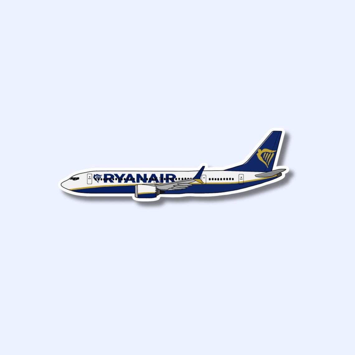 Ryanair 737-max 8 Airplane Sticker | Glossy Aviation Decal - Etsy