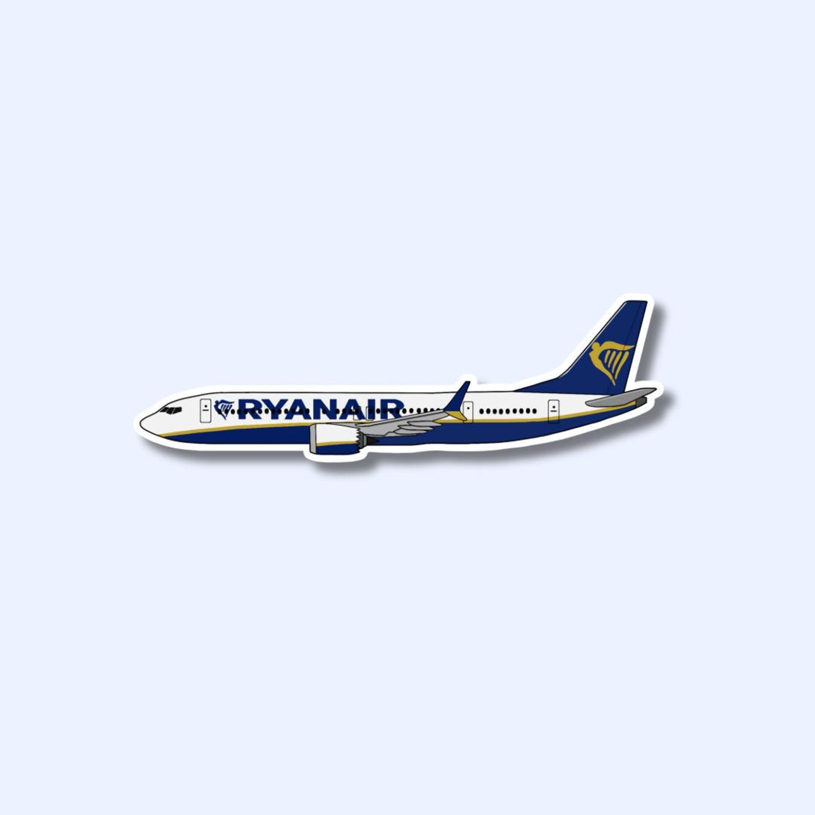 Ryanair 737-max 8 Airplane Sticker | Glossy Aviation Decal - Etsy