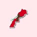 Morocco Map Sticker | Decal for Laptop, Suitcase, Water Bottle | Travel ...