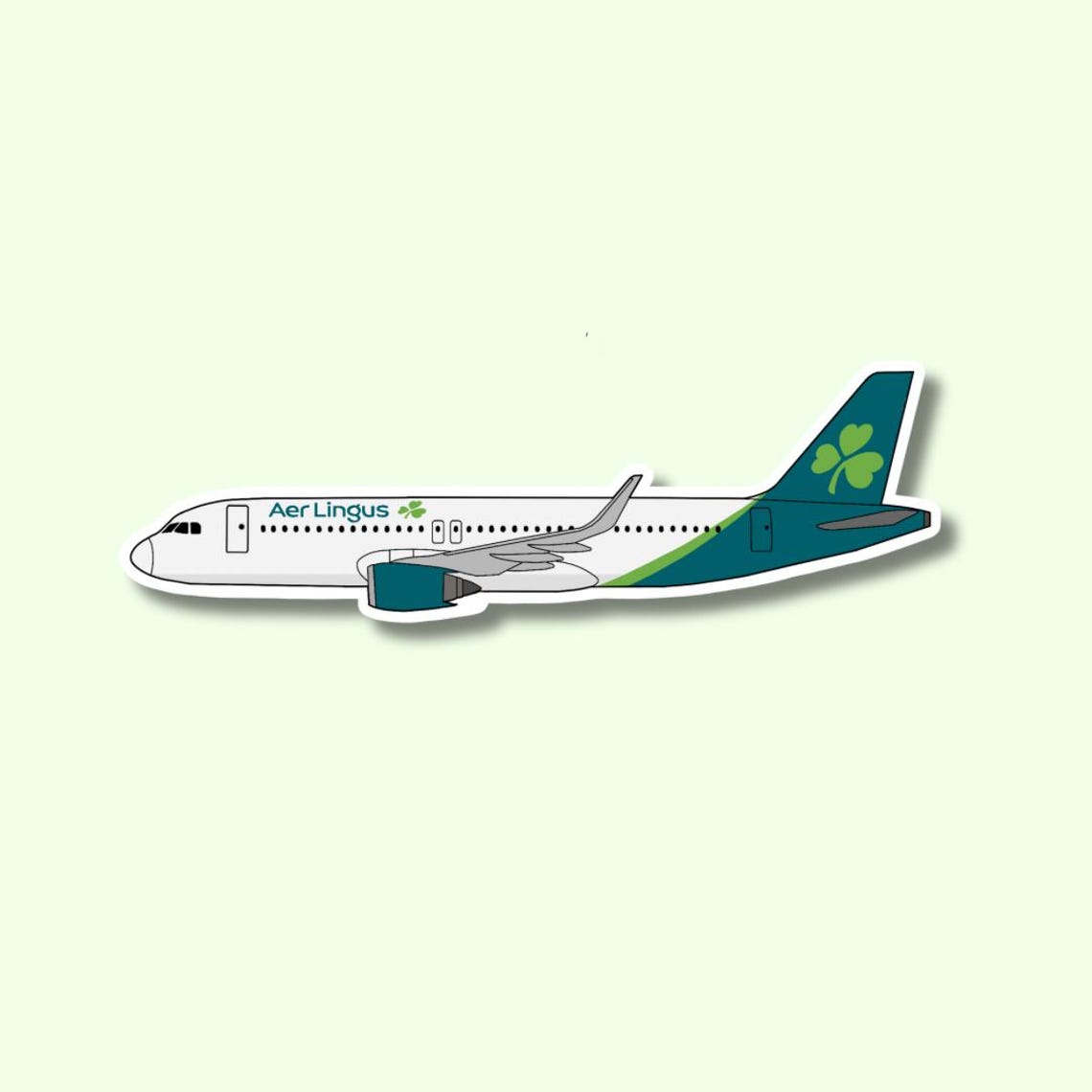 Air Lingus A320 Airbus Airplane Sticker | Glossy Aviation Decal - Etsy