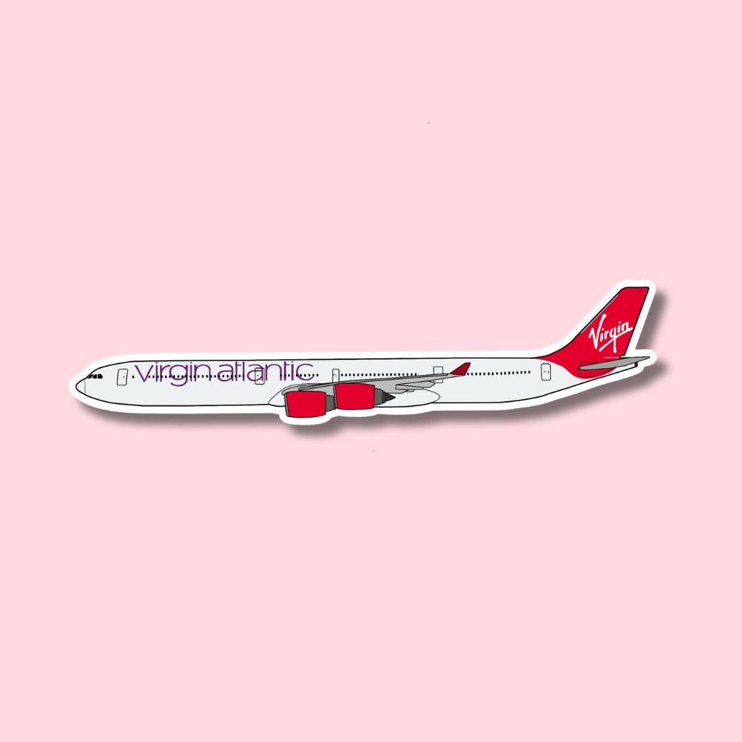 Virgin A340 Airbus Aircraft Sticker | Glossy Aviation Decal - Etsy