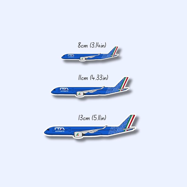 ITA Airways A350 Airbus Airplane Sticker | Glossy Aviation Decal - Etsy