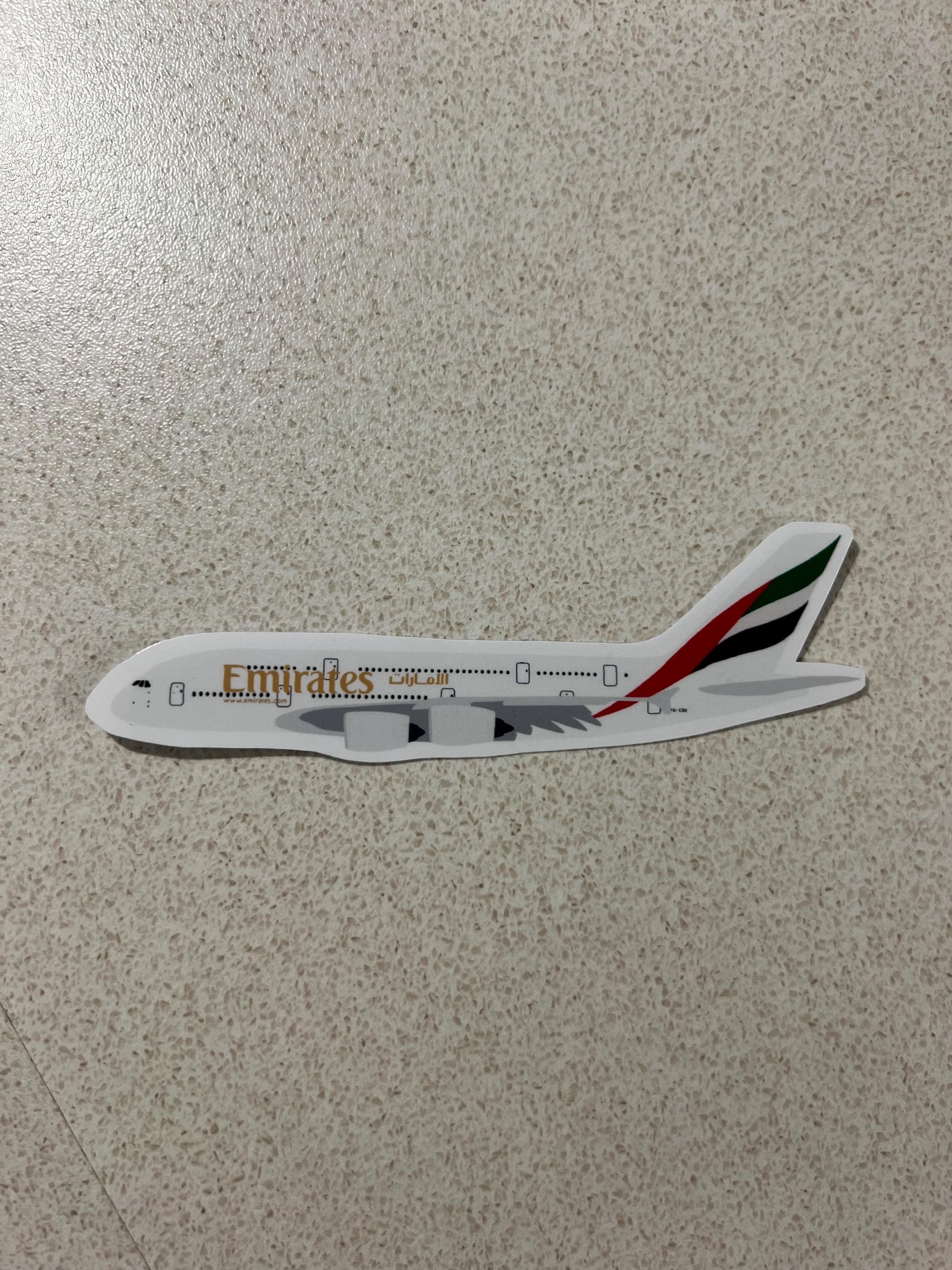 Emirates A380 Airplane Sticker | Decal for Laptop, Suitcase, Water ...