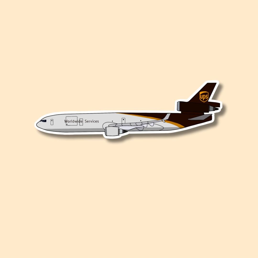 UPS MD11 Airplane Sticker | Glossy Aviation Decal - Etsy