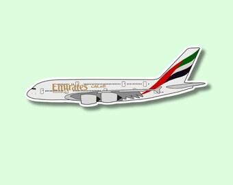 Qantas A380 Airplane Sticker | Decal for Laptop, Suitcase, Water Bottle ...
