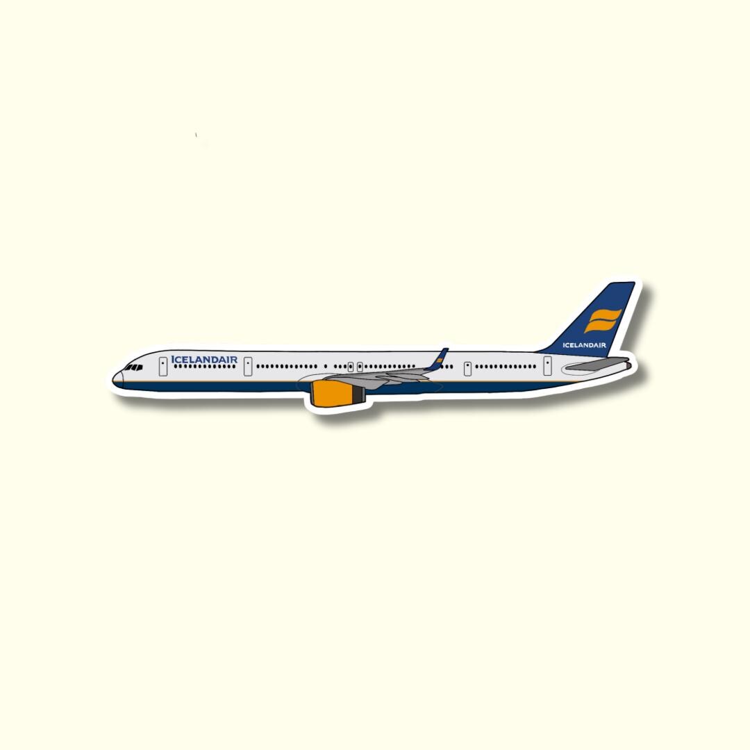Icelandair 757 Boeing Airplane Sticker | Glossy Aviation Decal - Etsy