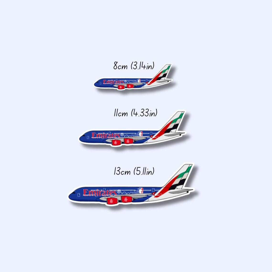 Emirates A380 (NBA Livery) Aircraft Sticker | Glossy Aviation Decal - Etsy