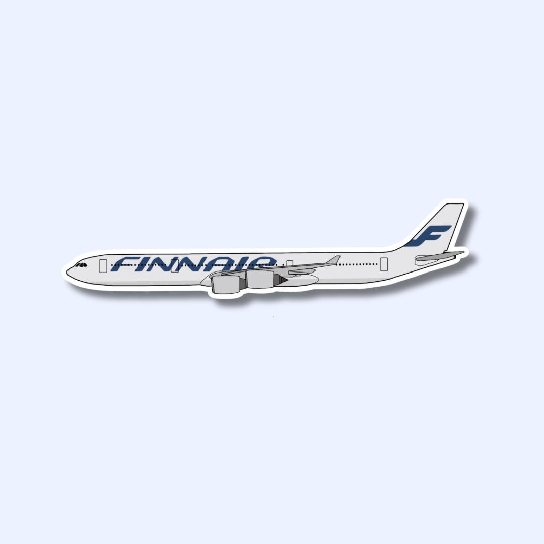 Finnair A340 Airbus Airplane Sticker | Glossy Aviation Decal - Etsy