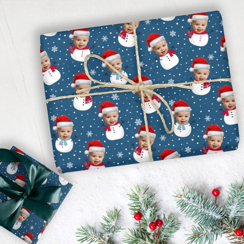 Face Wrapping Paper Baby - Etsy