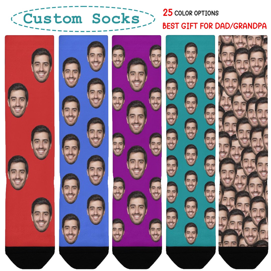Personalized Photos Socks for Dad,custom Faces Socks,custom Kids Socks ...