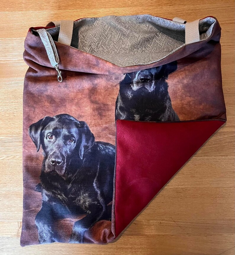 Labrador Themed Large Tote Bag With Key Ring and Internal Pocket in ...