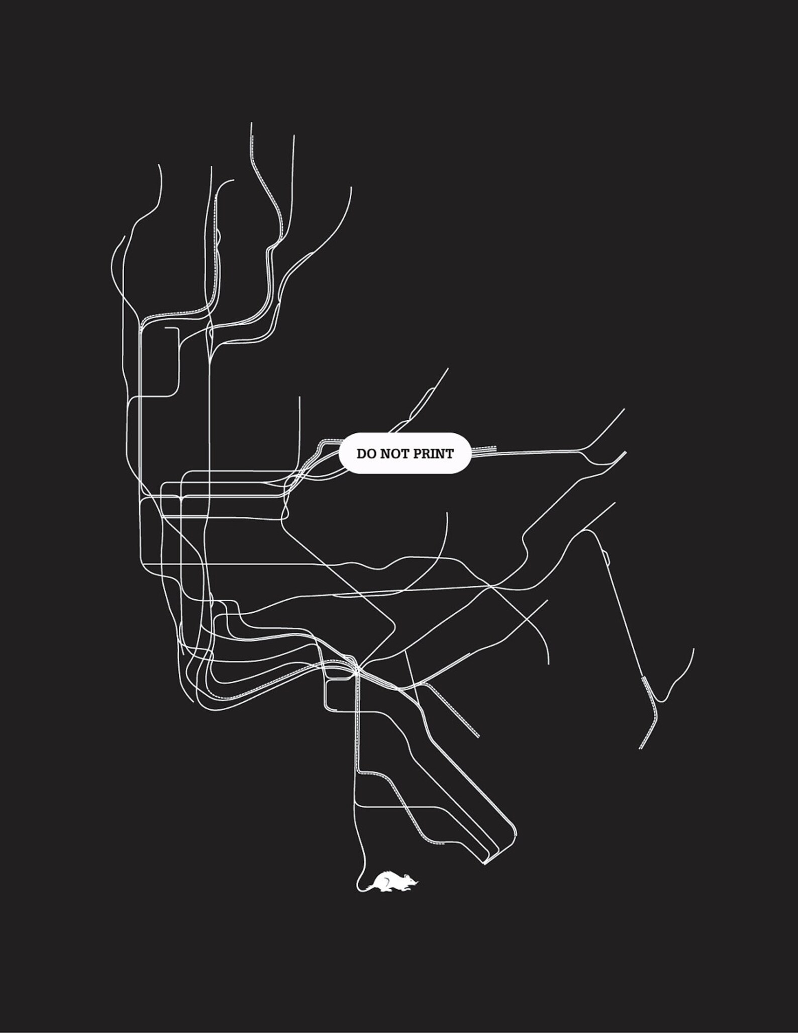 NYC Subway Map ( RAT VERSION ) - 8.5 X 11 Print - Etsy