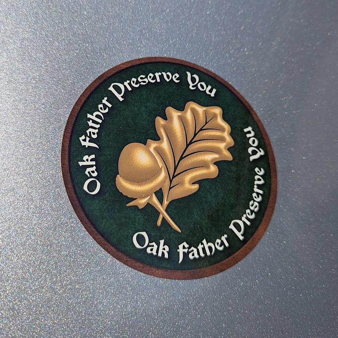 Oak Father Preserve You Baldur's Gate 3 Bumper Sticker - 4.5"x4.5 ...