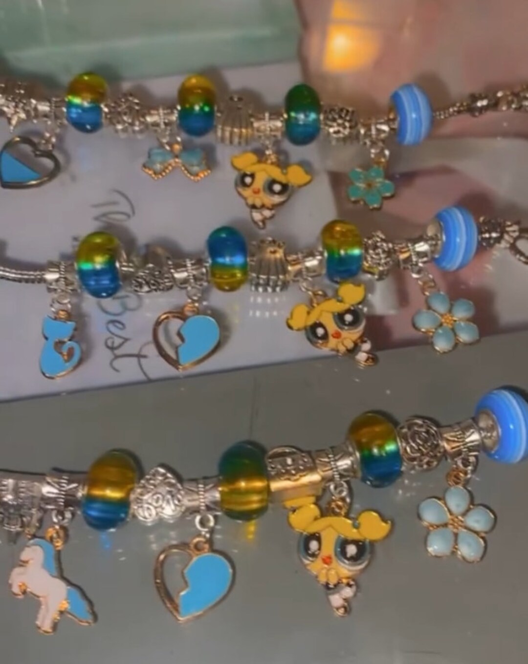 3pck Powerpuff Charm Bracelets - Etsy
