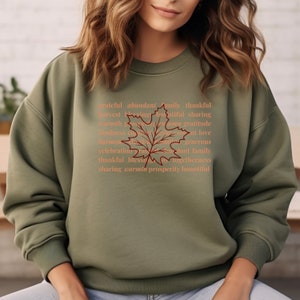Aesthetic Fall Sweater for Women Thanksgiving Sweatshirt for Mom Nana ...