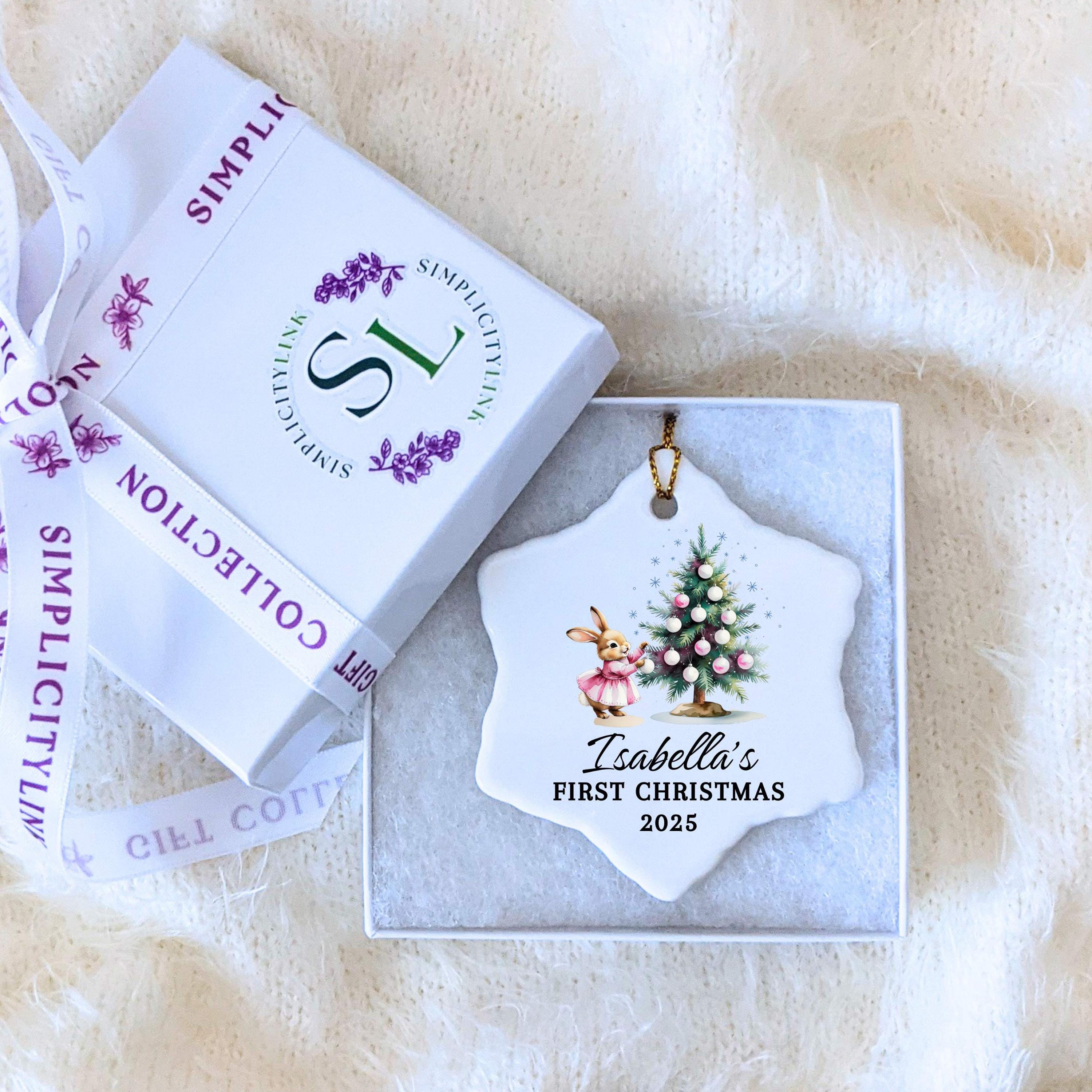 Personalized Baby's First Christmas Ornament, Custom Name Keepsake - Etsy