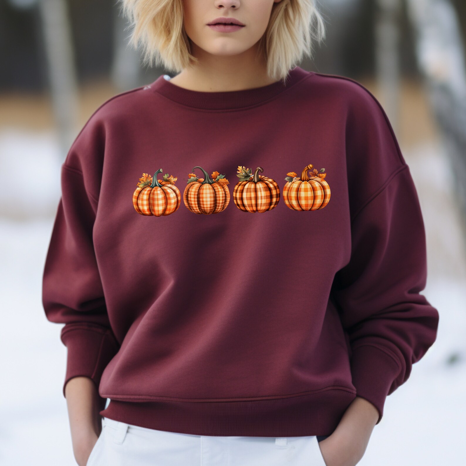 Elegant Fall Womens Sweatshirt Halloween Cozy Season Sweatshirt for Mom ...