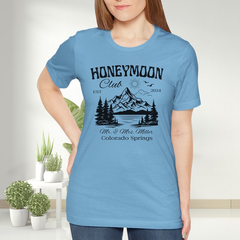 Matching Honeymoon T-shirt Gift for Couple Custom Newly Married Tee ...