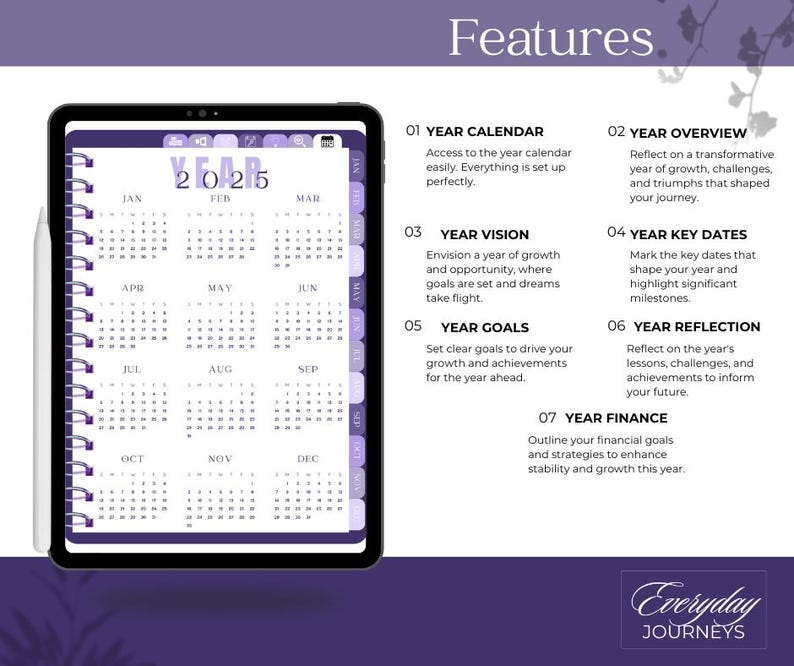 2025 Digital Student Planner, Goodnotes Planner, Daily Planner, Weekly ...