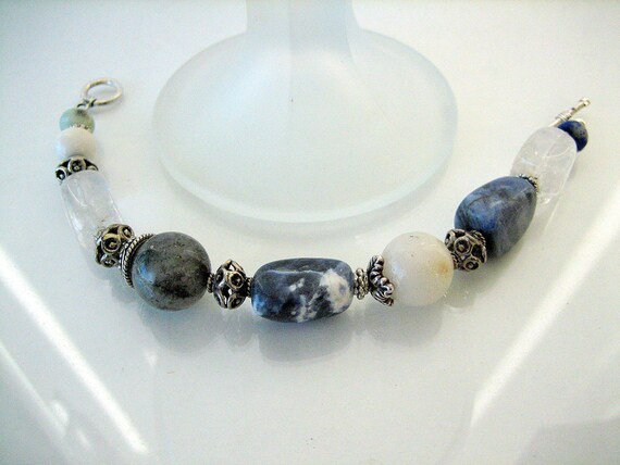 Bracelet Sadolite Tourmalinated Quartz Bali Silver - Etsy