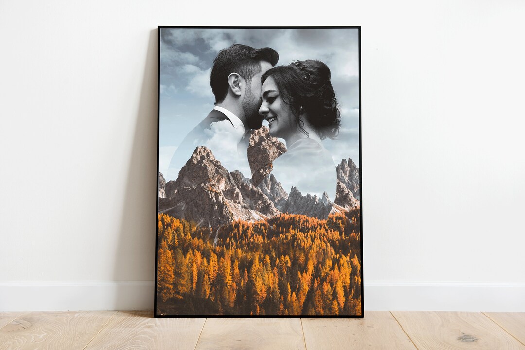 Personalized Couple Portrait Photo - Etsy