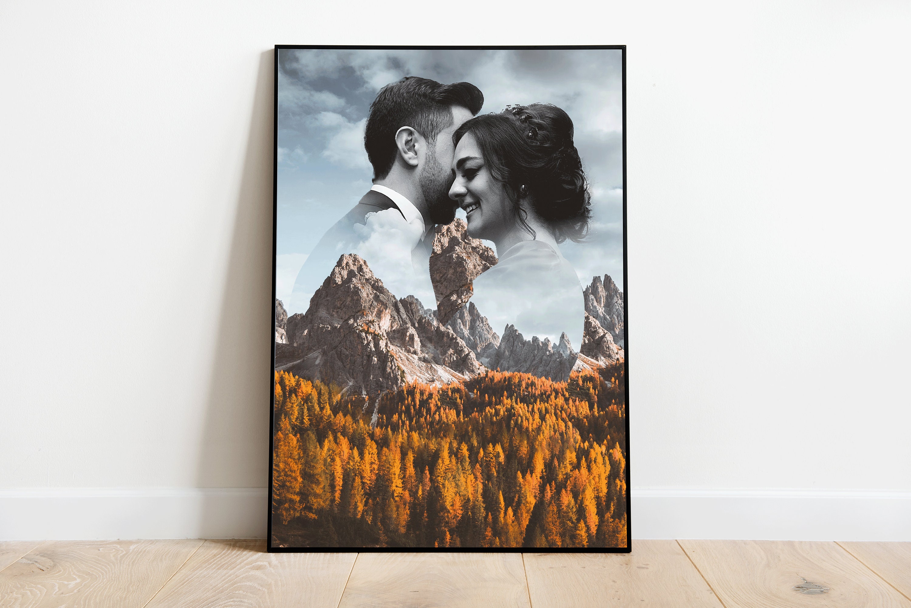 Personalized Couple Portrait Photo - Etsy