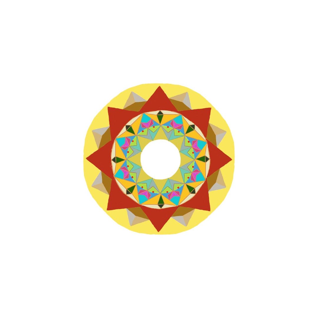 The Trinity of Light Mandala : Wall Decor, Mandala Art, Mandala Deco ...