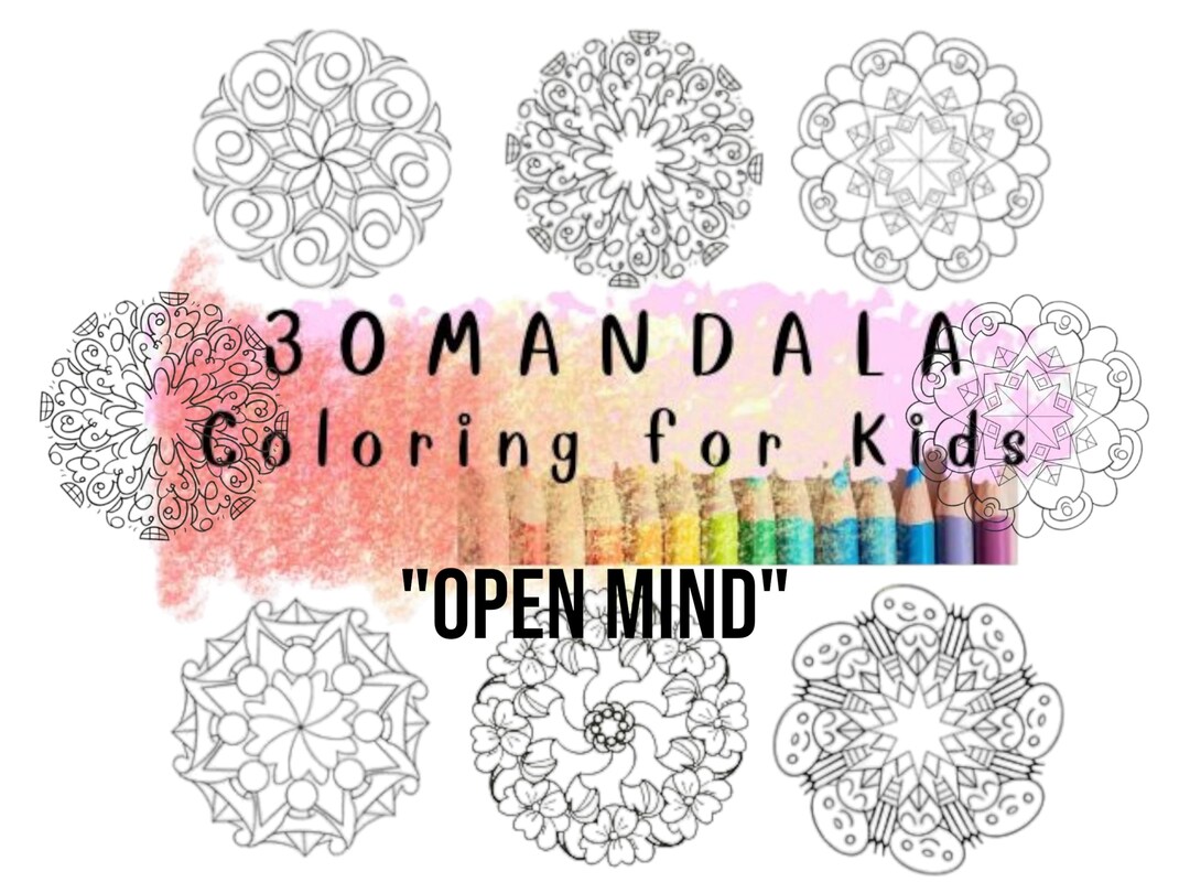 Mandala Coloring Pages for Kids (open Mind)| Mandala Printable Coloring ...