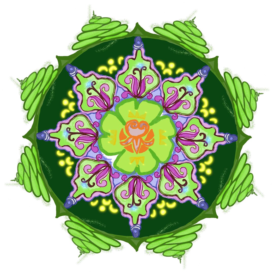 The Naga’s Whisper of Love Mandala : Wall Decor, Mandala Art, Mandala ...