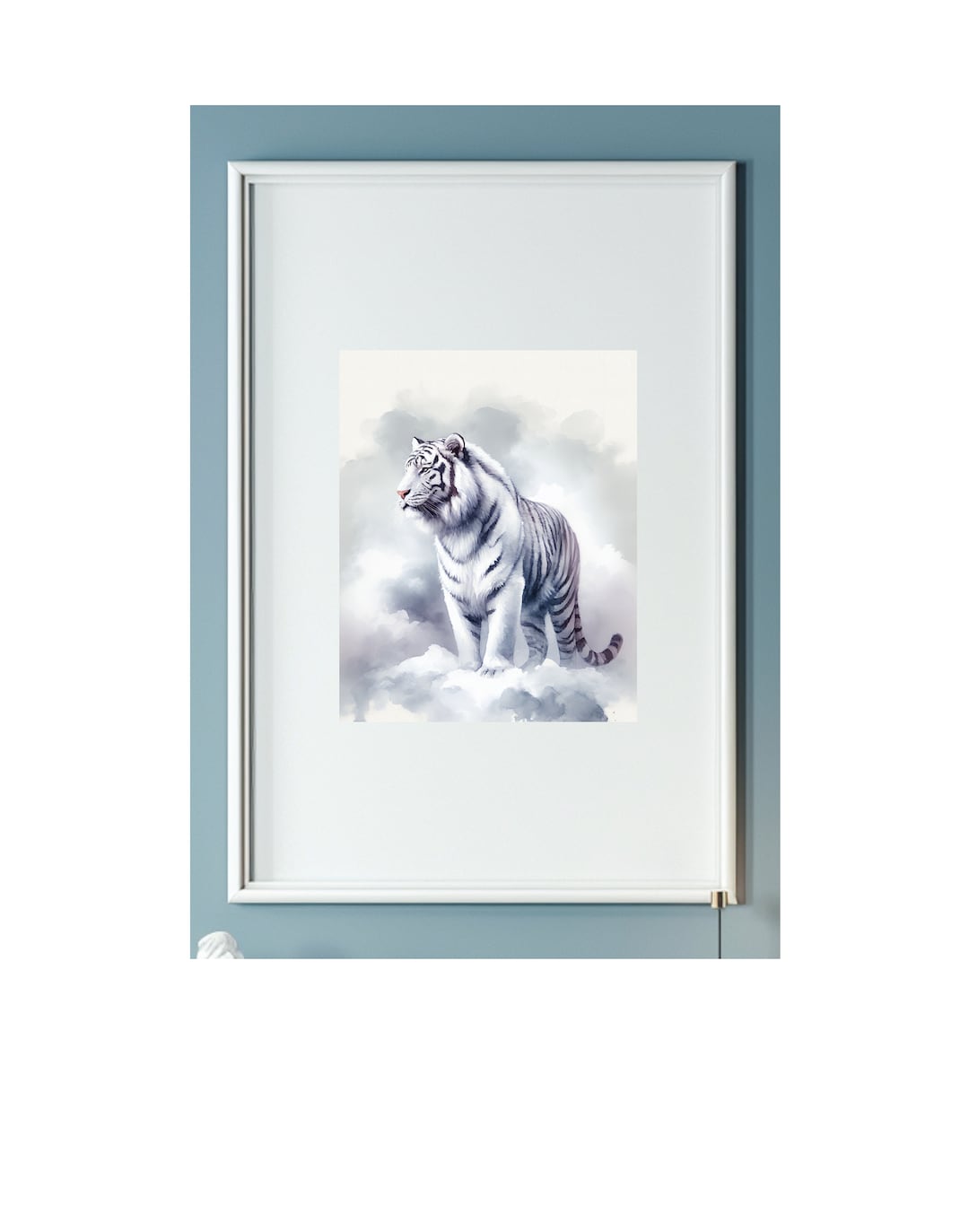 Nursery Wall Art Ivory Tiger Printable Download-tiger Art Baby Tiger ...