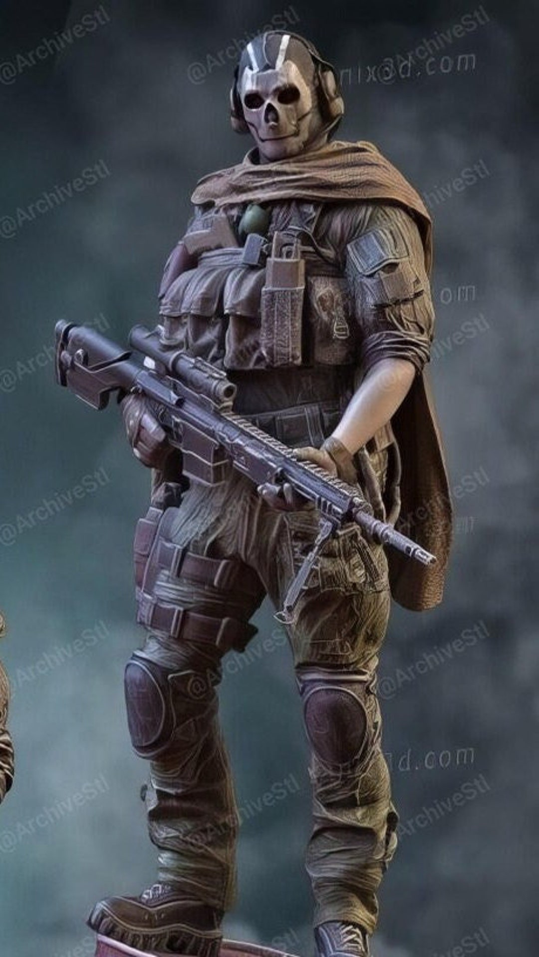 Ghost Call of Duty STL File 3D Printable Game Character Digital ...