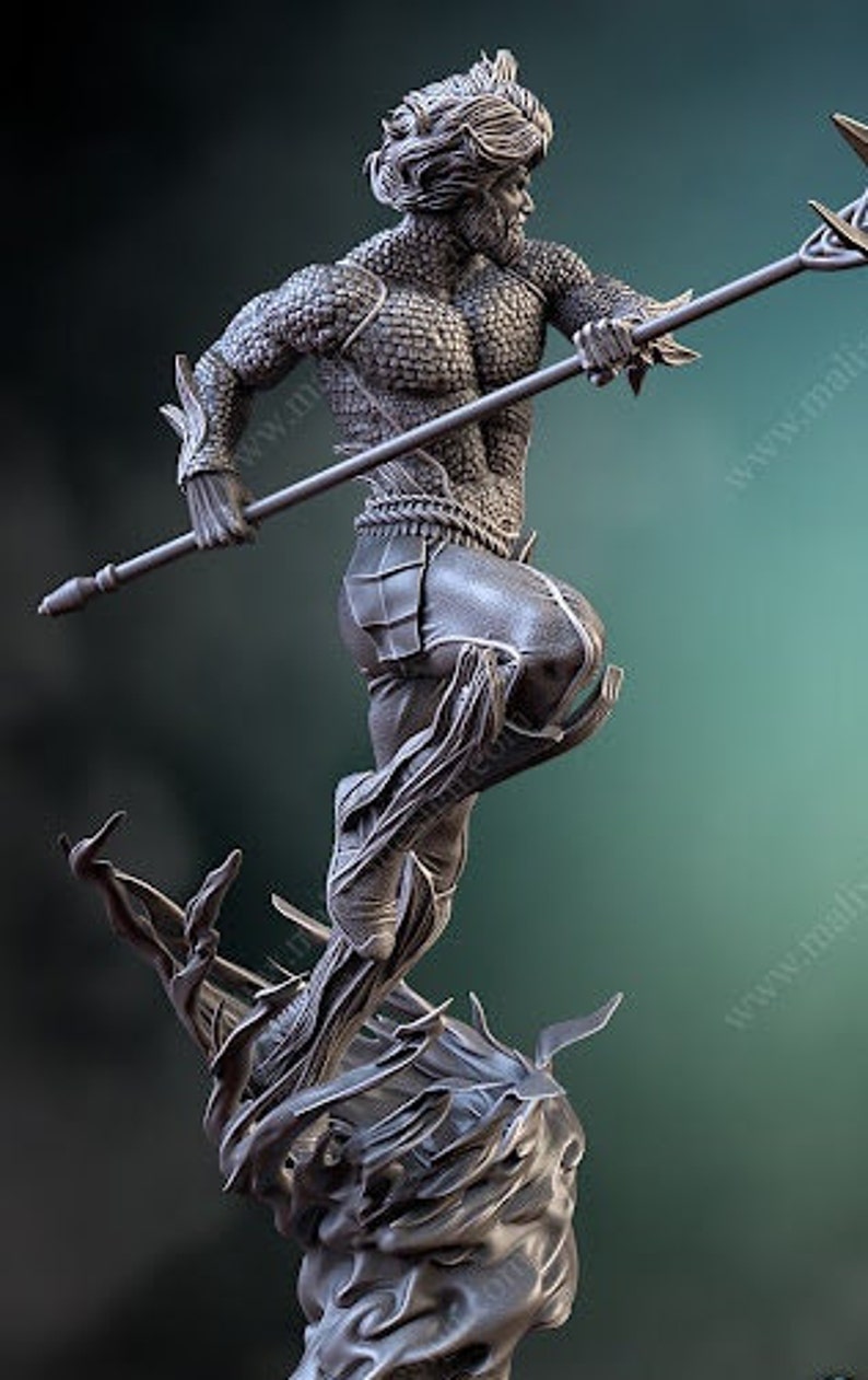 Aquaman 8K STL Files High-resolution 3D Print Models Superhero Digital ...