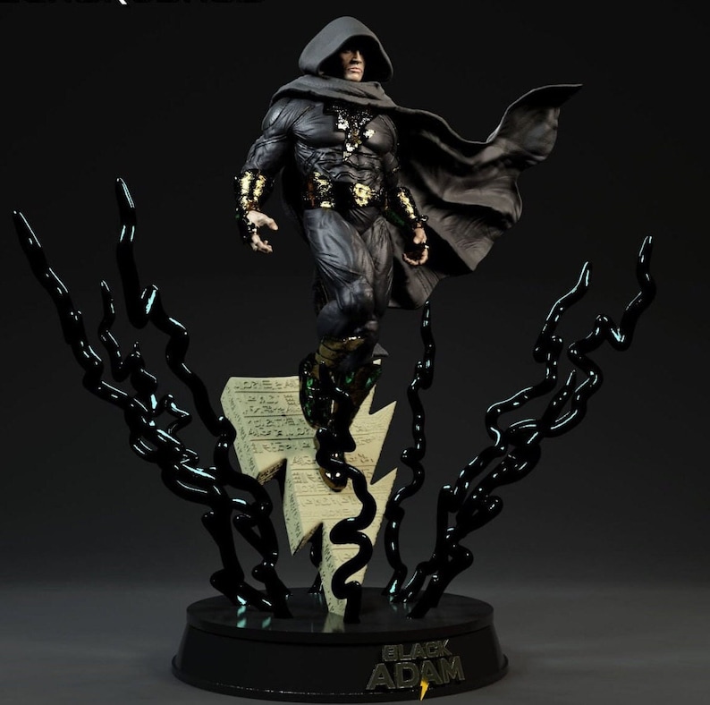 Black Adam 8K STL Files High-resolution 3D Print Models Supervillain ...