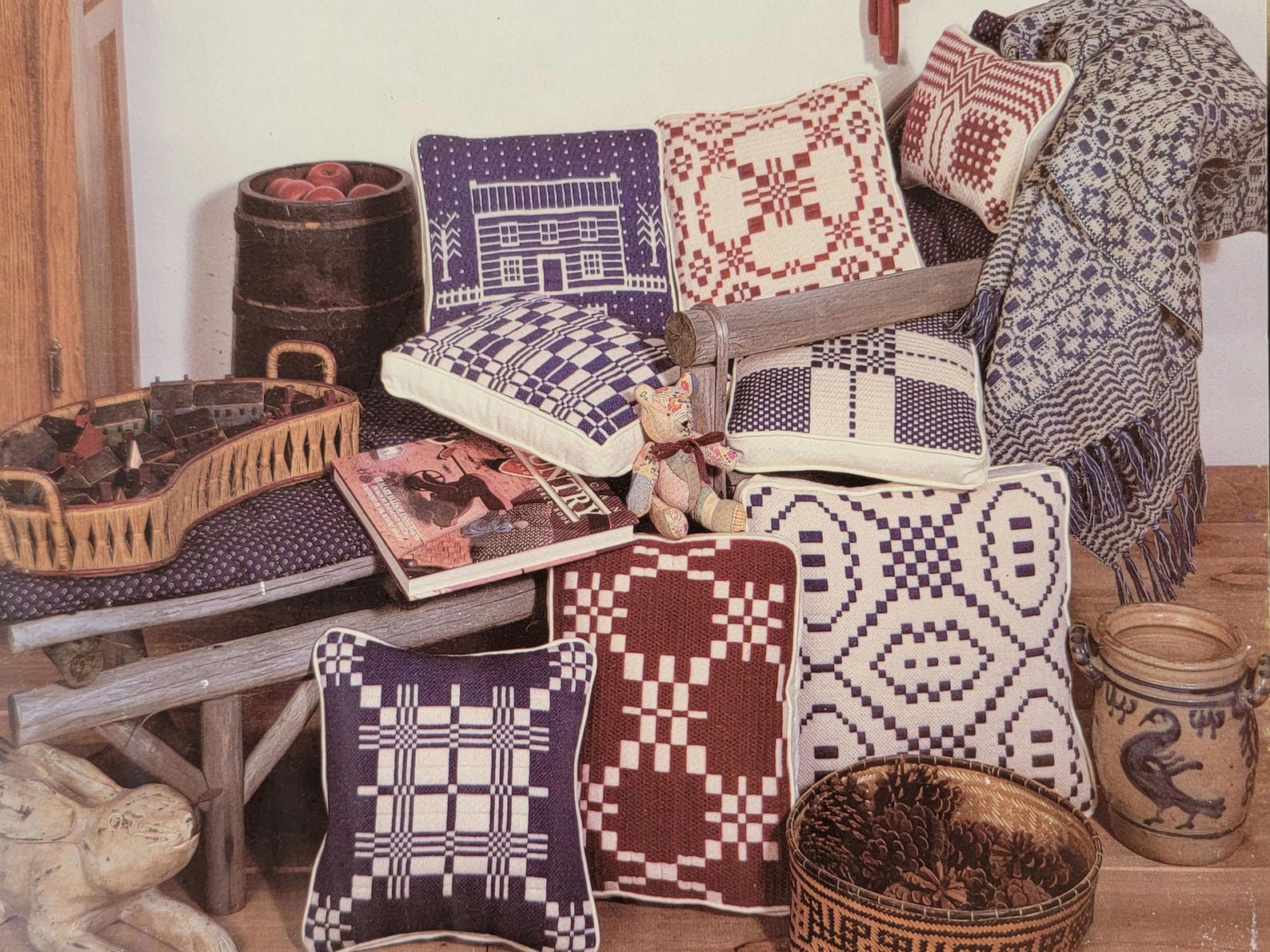 Colonial Coverlets 12 Page Cross Stitch Chart Download - Etsy