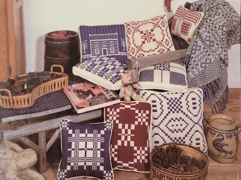 Colonial Coverlets - 12 Page Cross Stitch Chart - Etsy