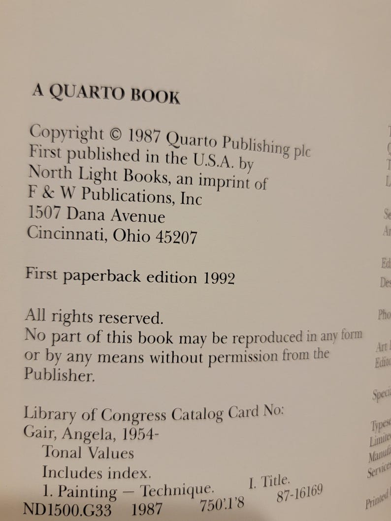 Tonal Values Painting Techniques Book - Etsy